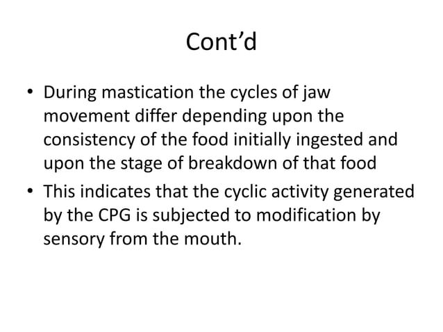 Mastication. Chewing Cycles & Oral Reflexes - Oral Physiology | PPTX