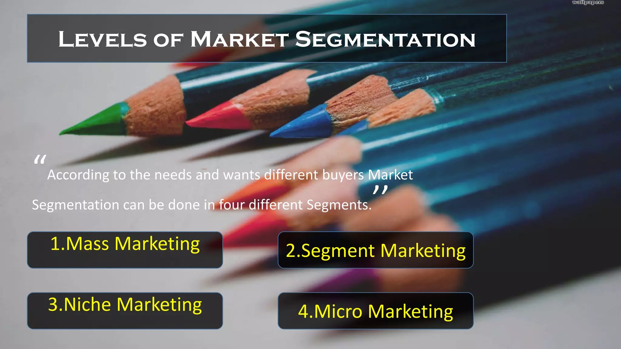 Market Segmentation levels | PPT