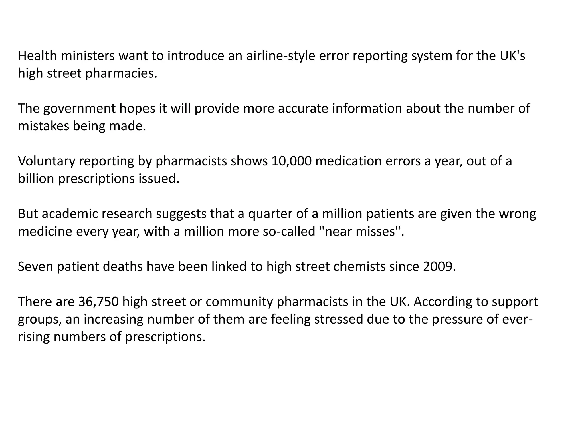 New pharmacy rules 'should reduce dispensing mistakes'| Jason Geschwind ...