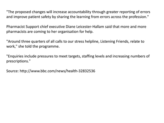 New pharmacy rules 'should reduce dispensing mistakes'| Jason Geschwind ...