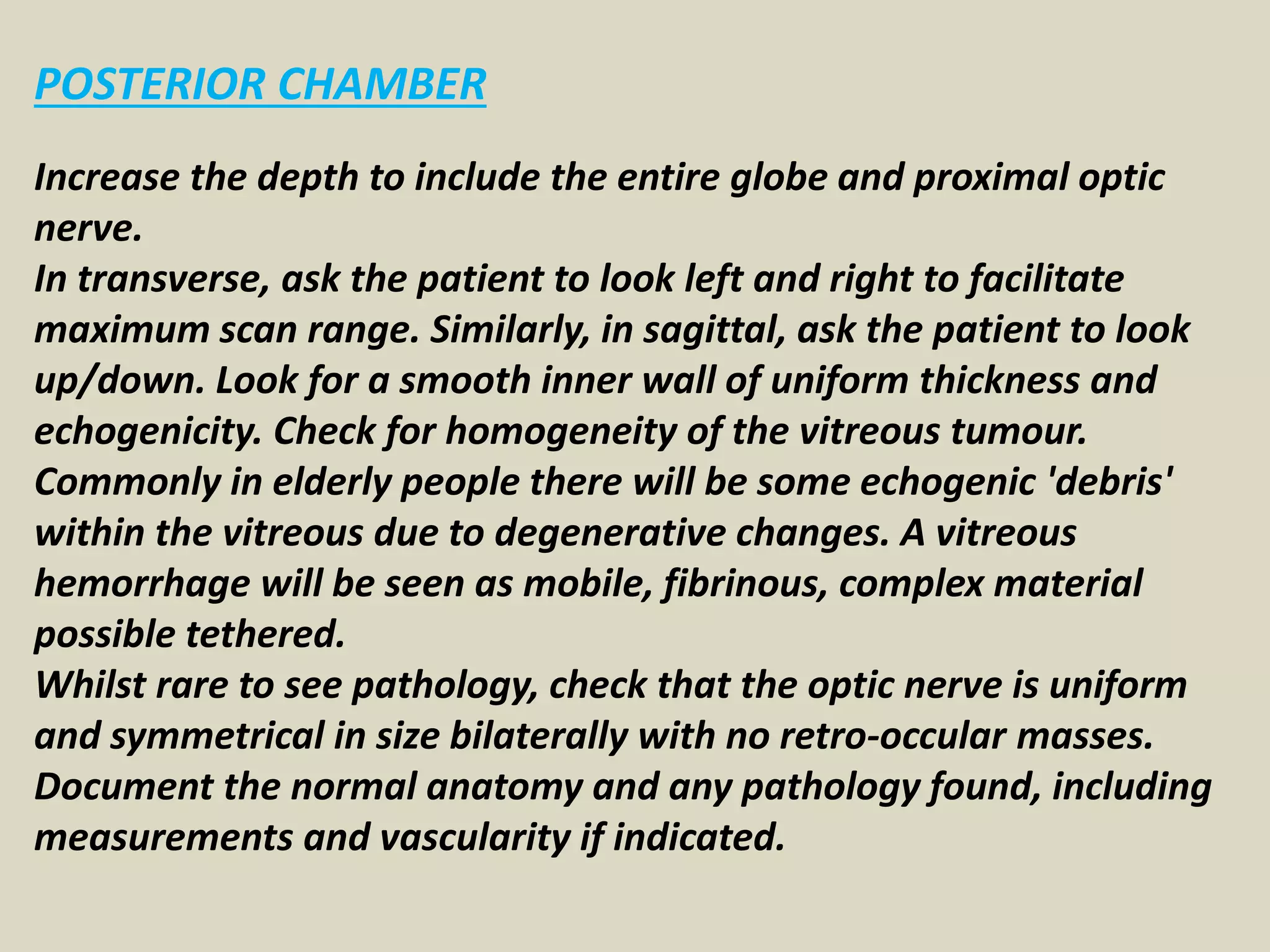 Presentation1.pptx, ultrasound examination of the orbit. | PPTX