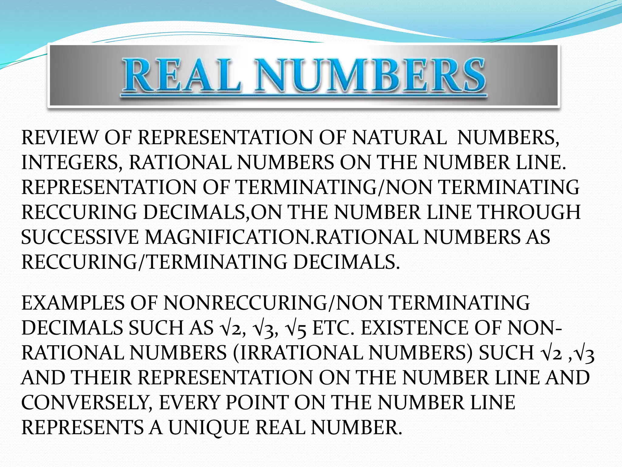NUMBER SYSTEM CLASS-IX | PPTX