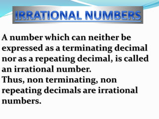 NUMBER SYSTEM CLASS-IX | PPT
