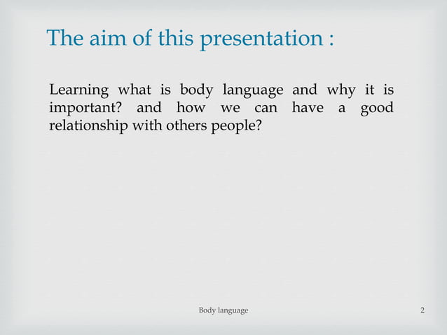 Body language | PPT