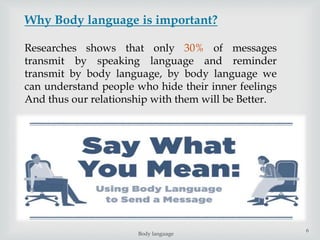 Body language | PPTX | Eye and Vision Conditions | Diseases and Conditions