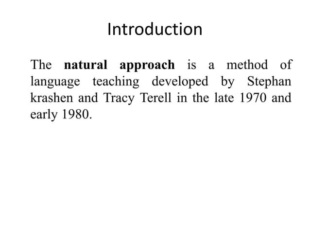 natural approach | PPT