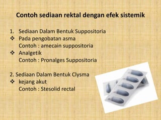 Biofarmasetik Sediaan Rektal | PPTX