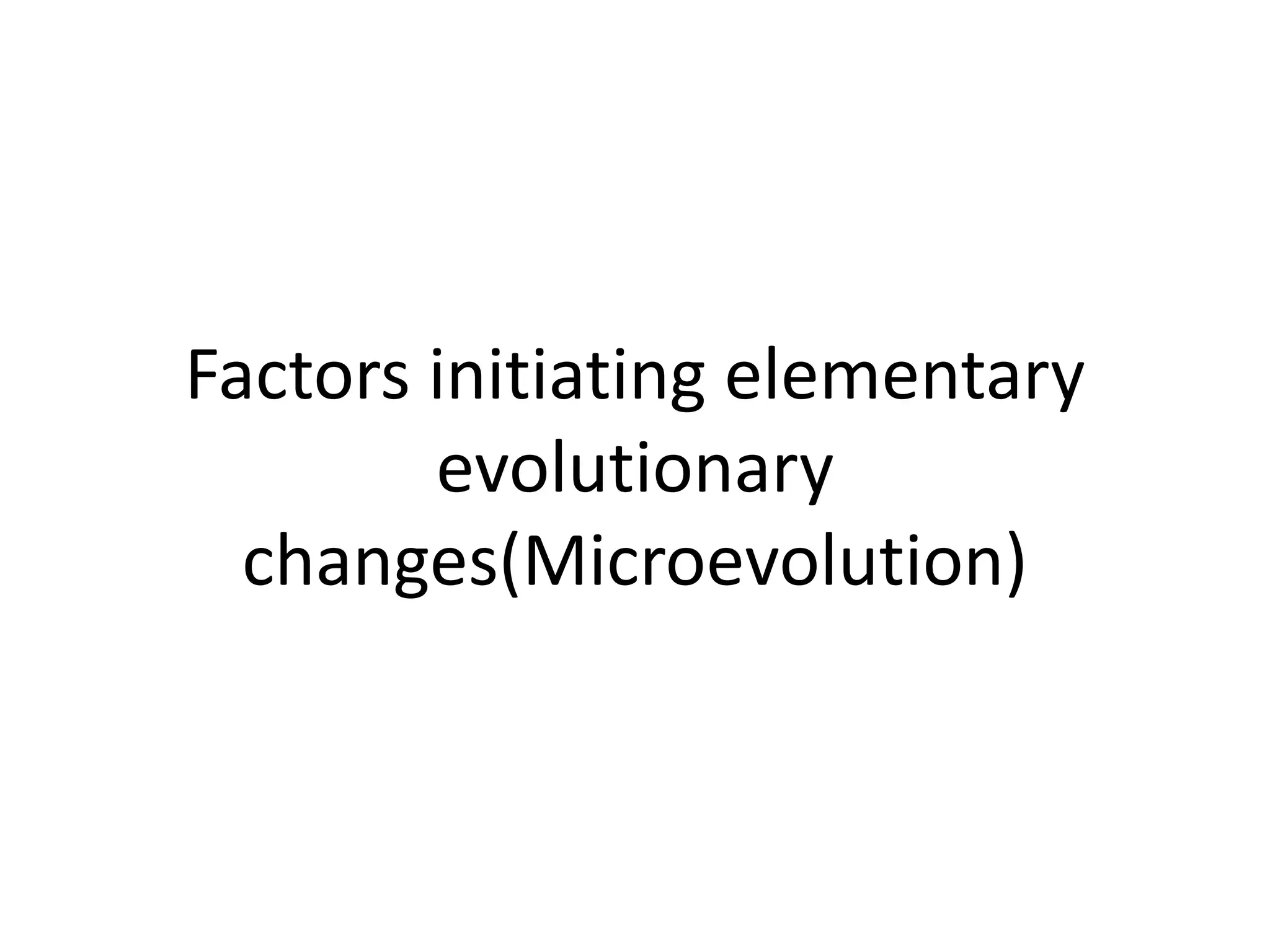 microevolution | PPTX