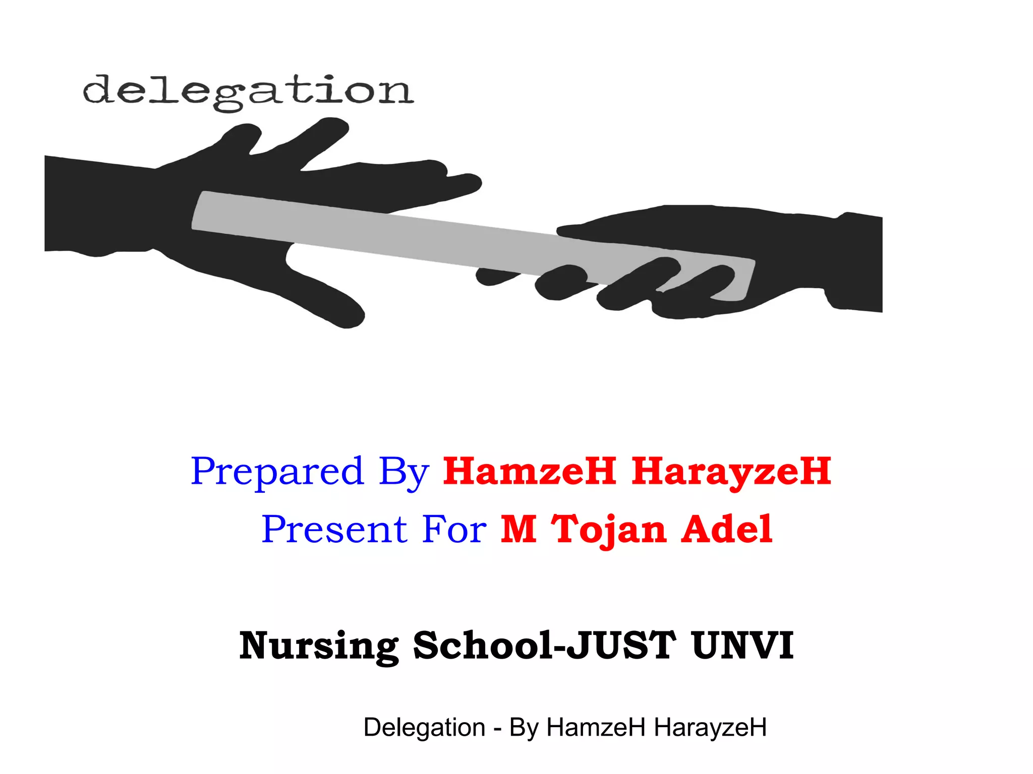 Delegation In Nursing | PPT