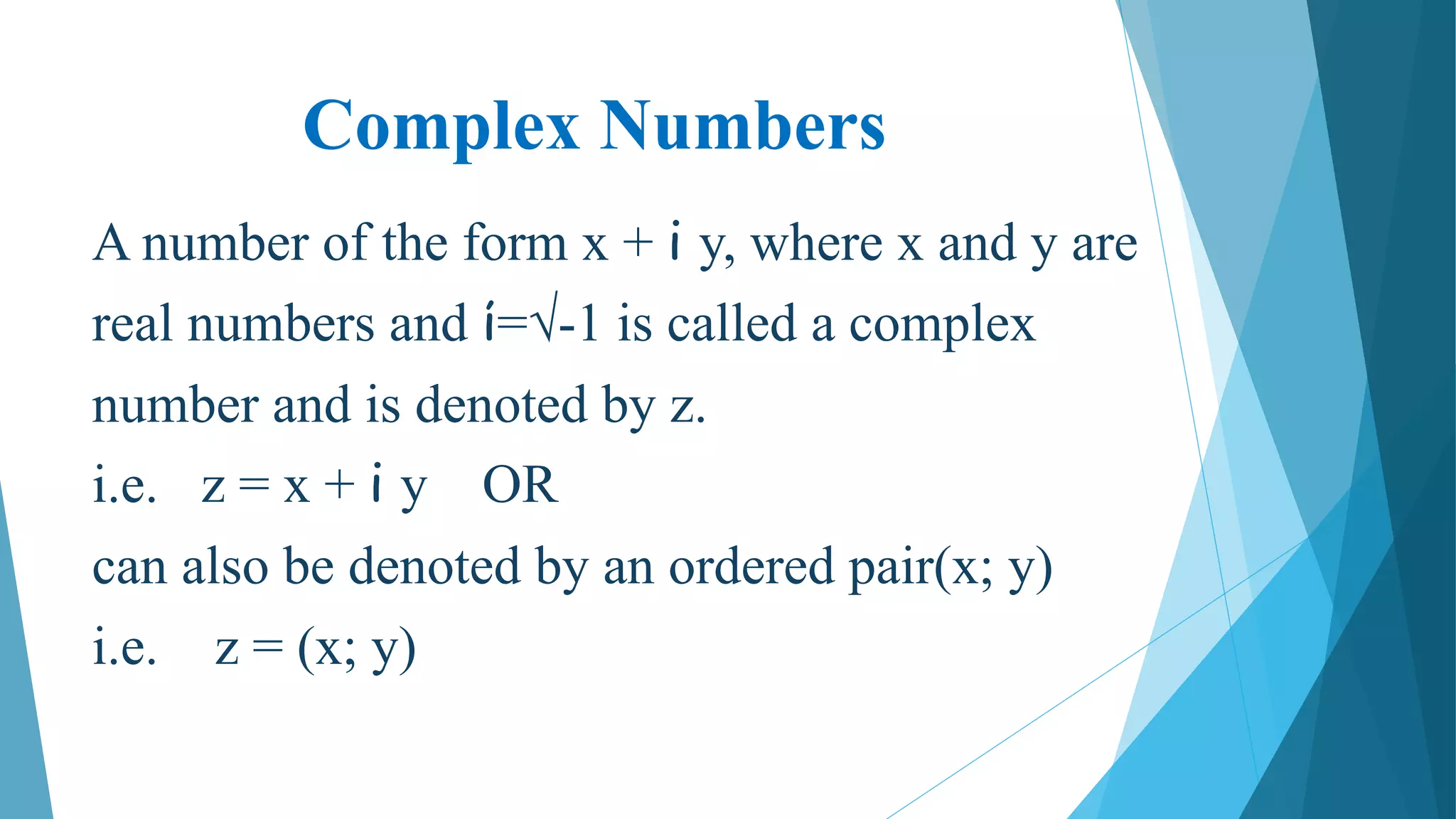 complex numbers | PPTX
