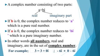 complex numbers | PPTX