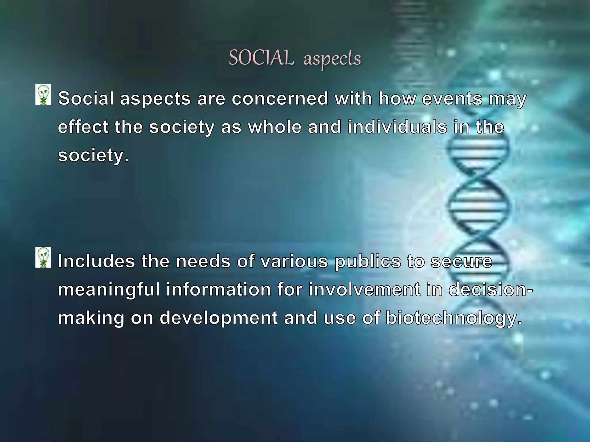 LEGAL , SOCIAL AND ETHICAL ASPECTS OF BIOTECHNOLOGY | PPTX
