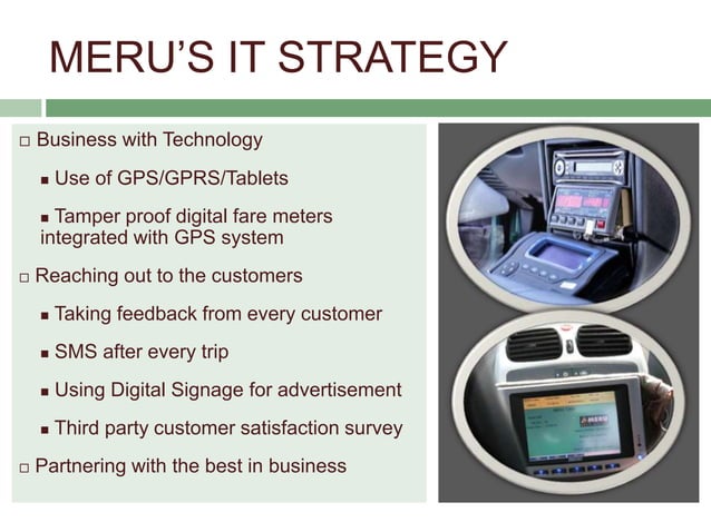 Meru Cabs | PPTX | Automotive Industry | Industries
