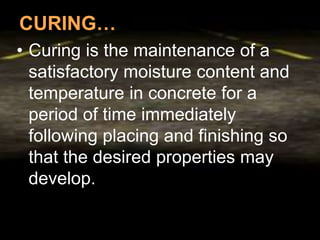 Curing Concrete Pavement | PPT
