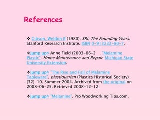 Melamine & Its application | PPTX