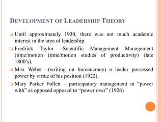 Leadership Theories | PPTX