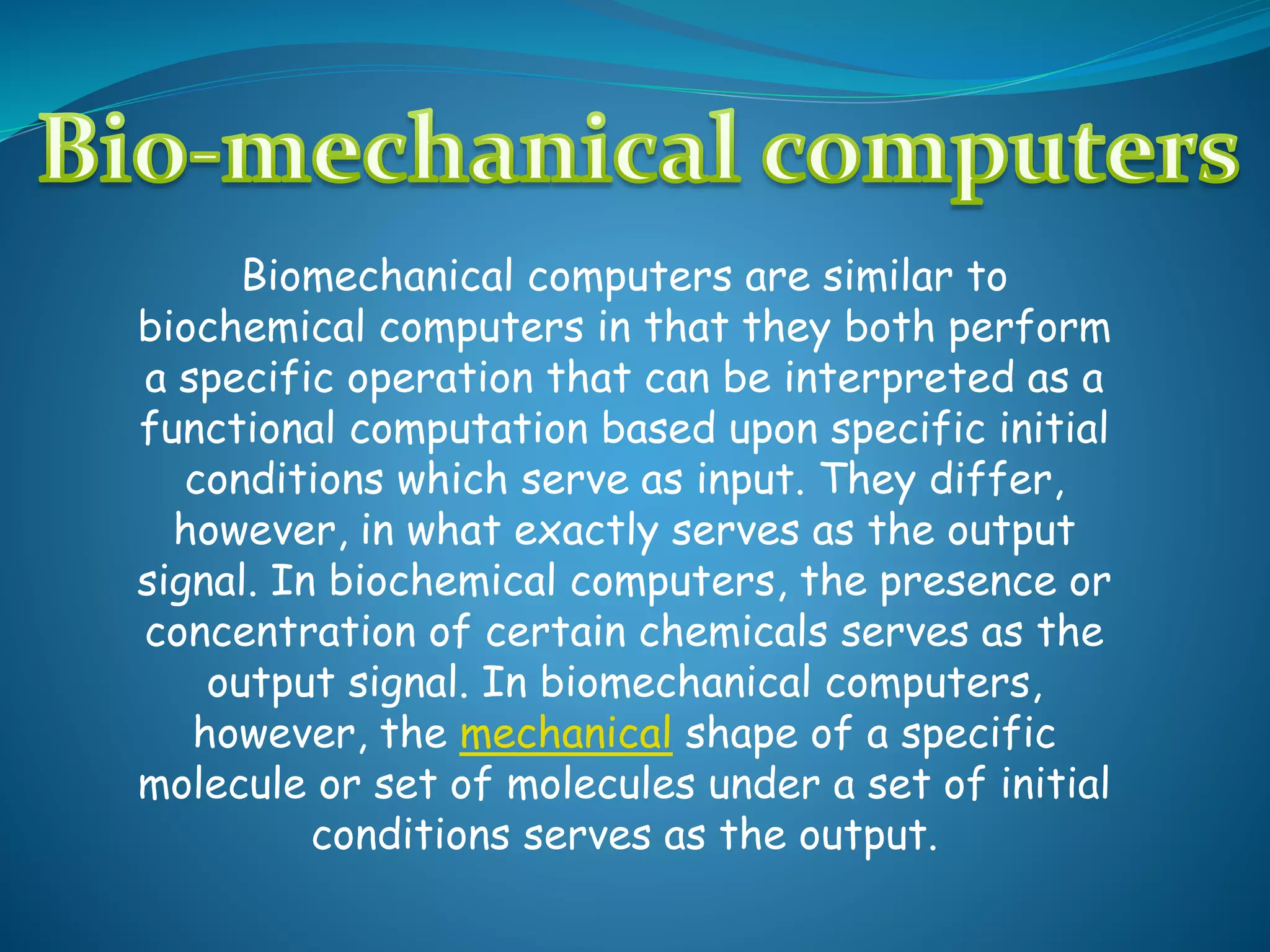 Presentation on Bio Computer | PPT