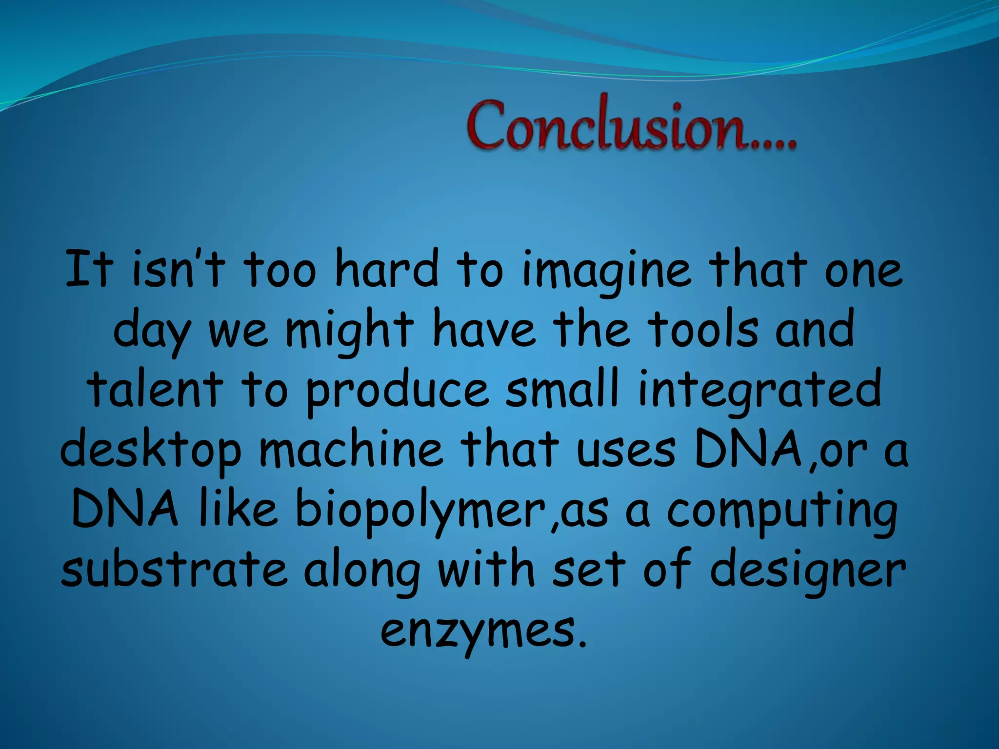 Presentation on Bio Computer | PPTX