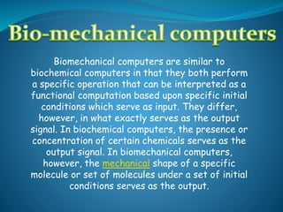 Presentation on Bio Computer | PPTX