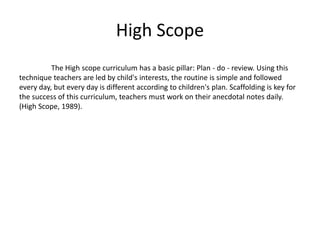 Theory Approach | PPTX | Daycare and Pre-School | Parenting