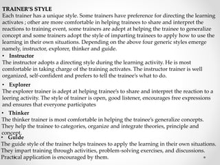trainers skills styles | PPTX
