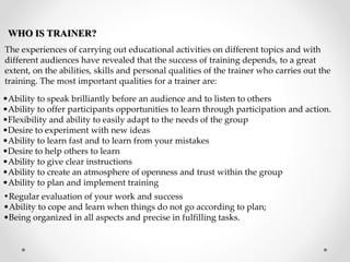 trainers skills styles | PPTX