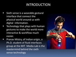 sixth sense technology | PPT