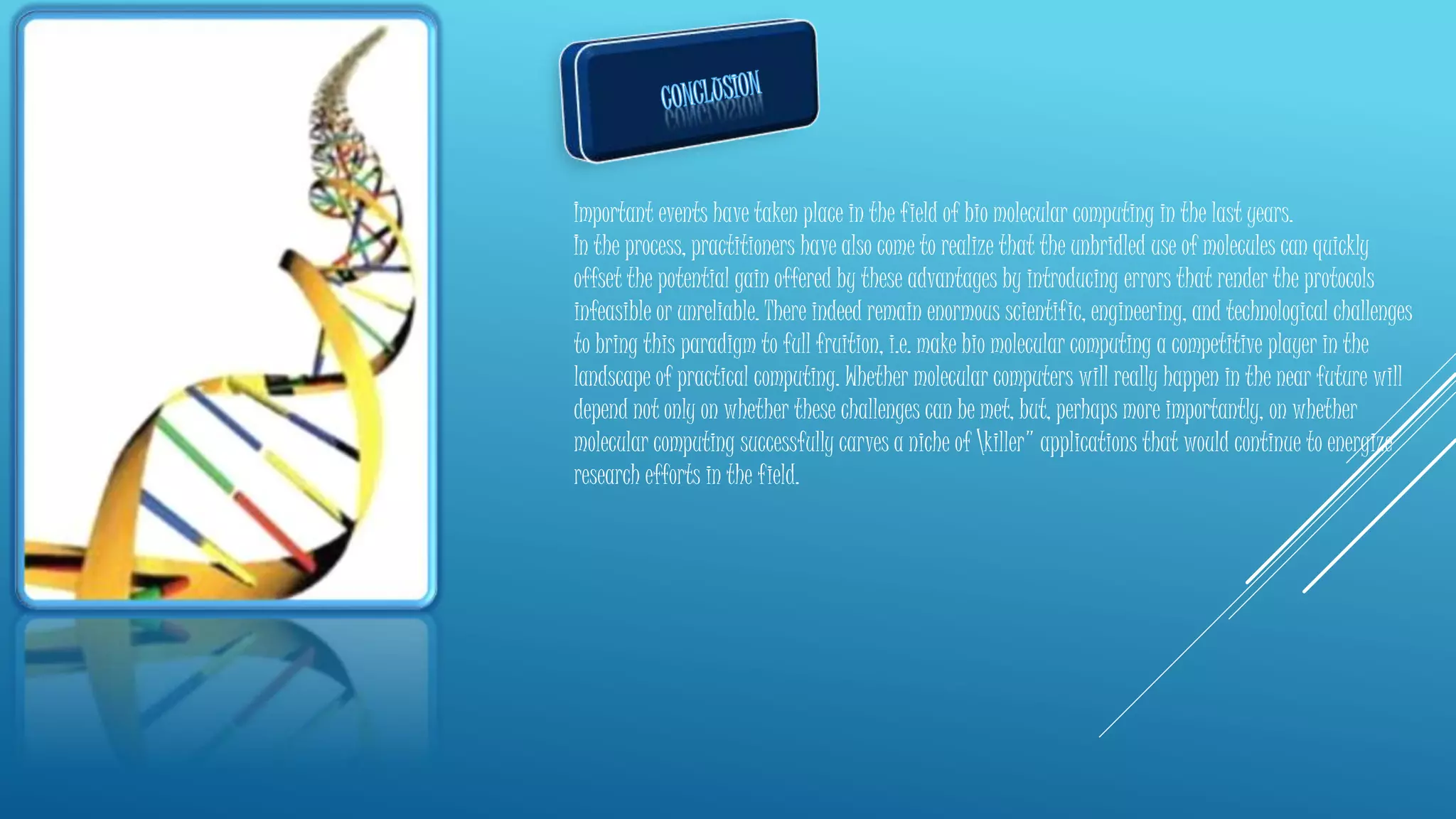 BIO MOLECULAR COMPUTING | PPTX