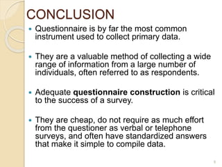 a structural questionnaire | PPTX