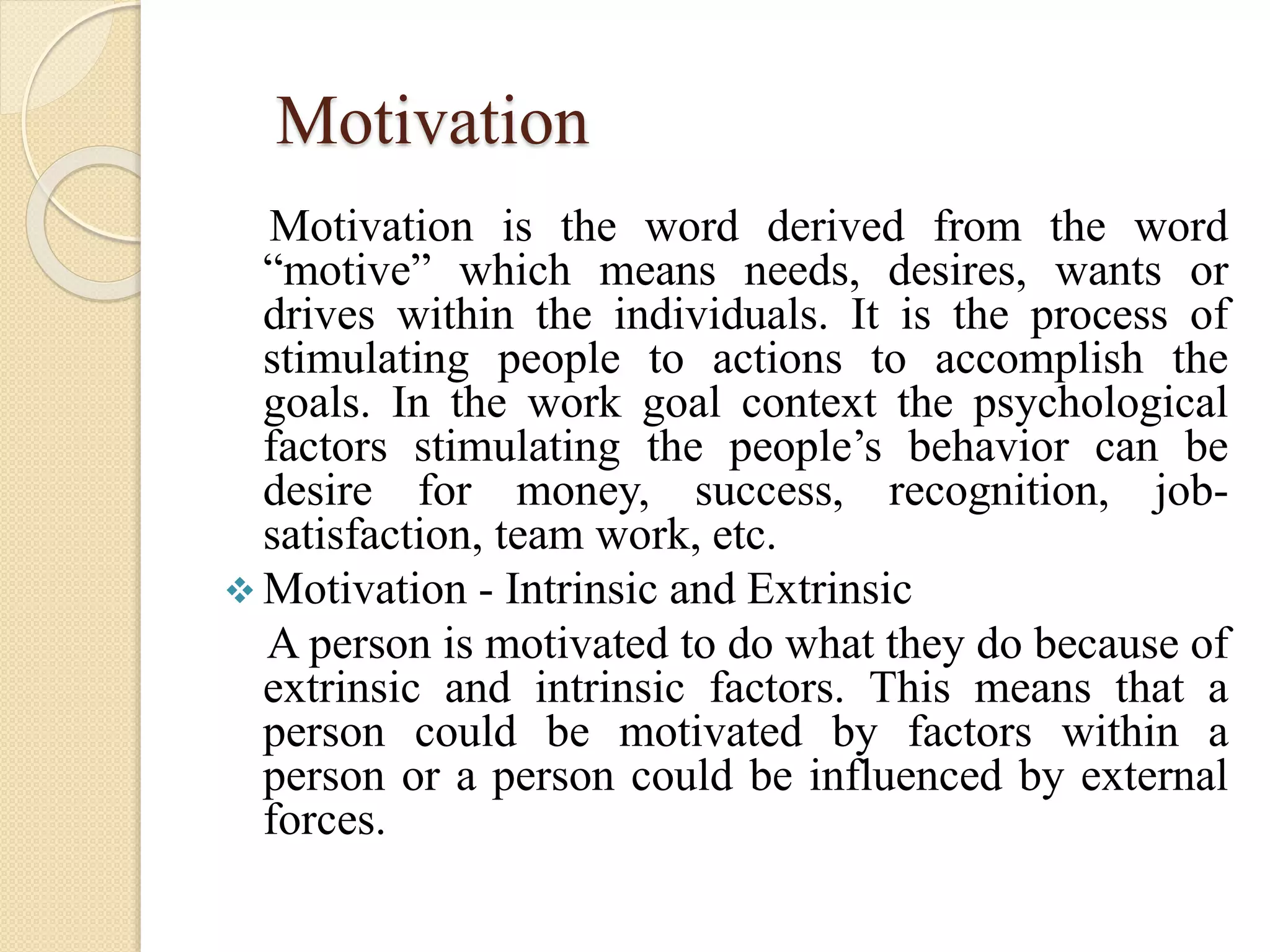 Construction Operatives Motives | PPT