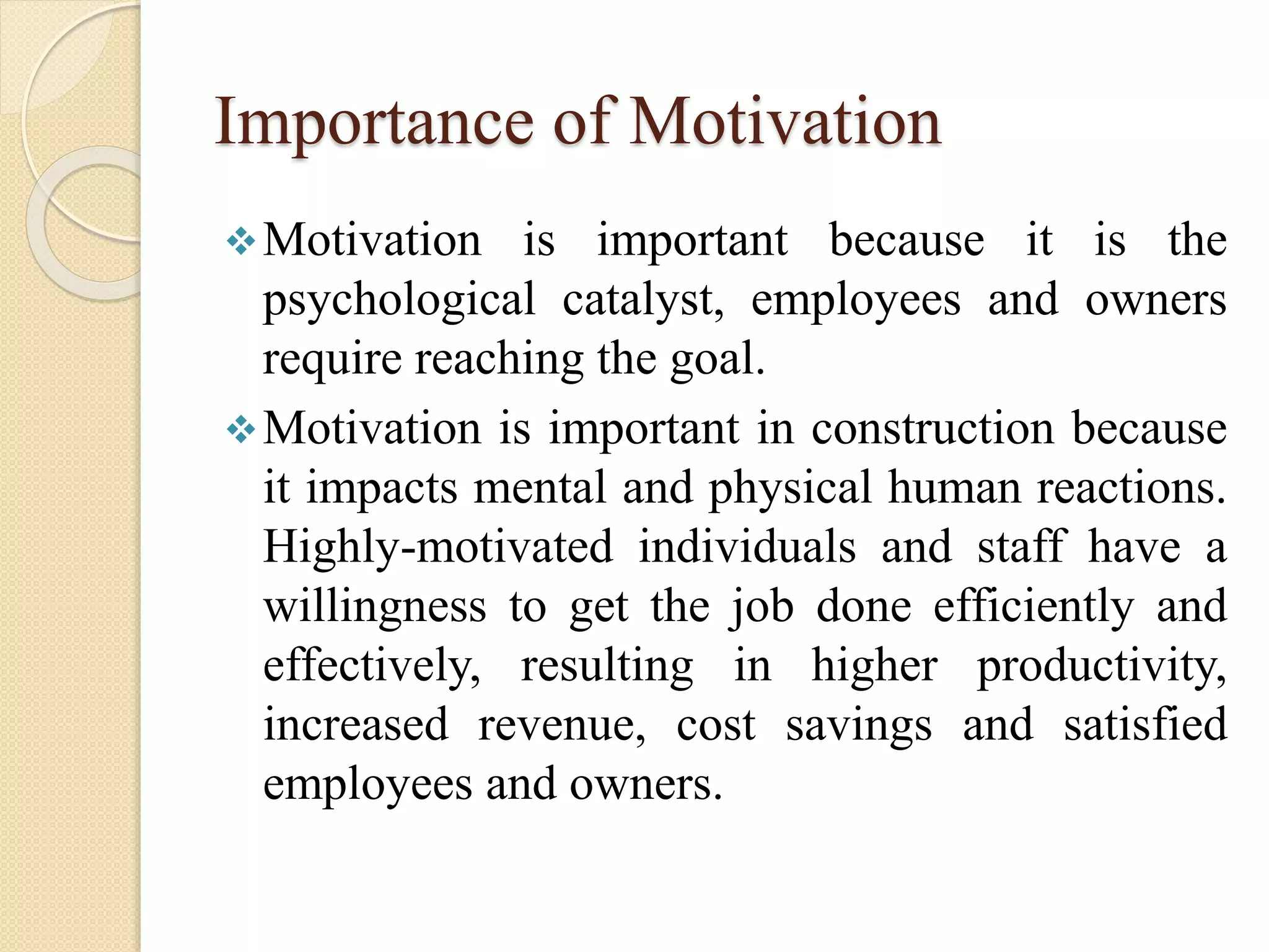 Construction Operatives Motives | PPT