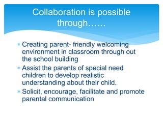 Collaboration with Parents | PPTX