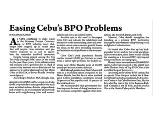 Easing Cebu's BPO Problems | PPT