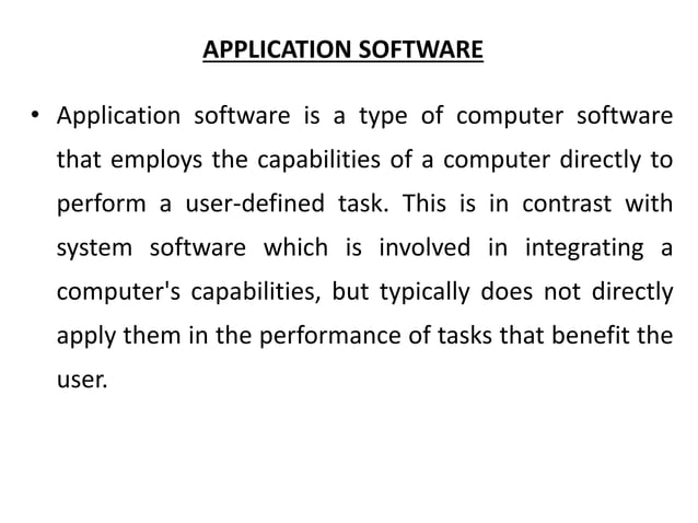 Introduction to Computer Softwares | PPT