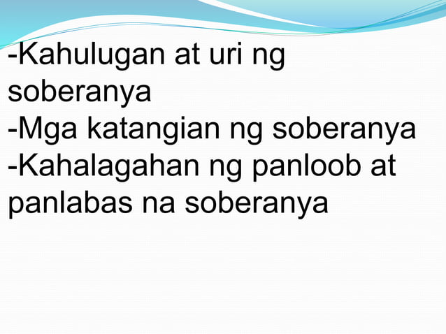 Soberanya ng Pilipinas | PPTX