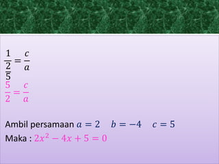 Persamaan dan Fungsi Kuadrat | PPTX