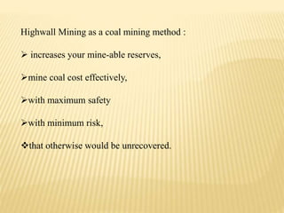 HIGHWALL MINING | PPT