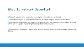Network Security: Attacks, Tools and Techniques | PPTX