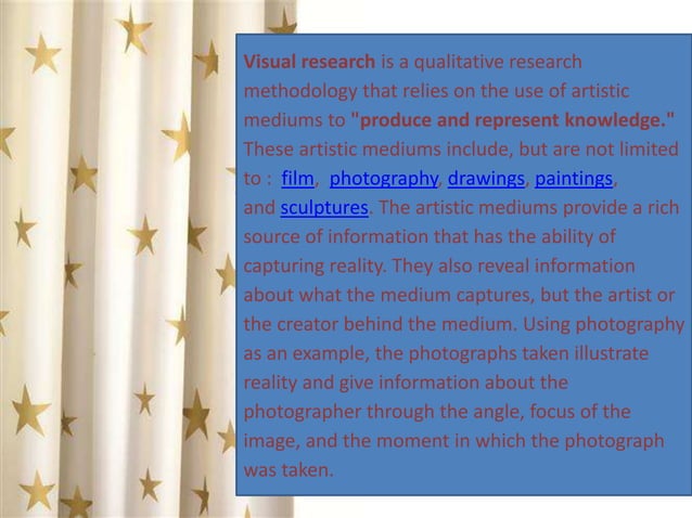 Visual Methodology | PPTX | Fine Art Photography | Fine Art