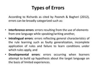 Interlanguage Analysis of Spanish Learners | PPT