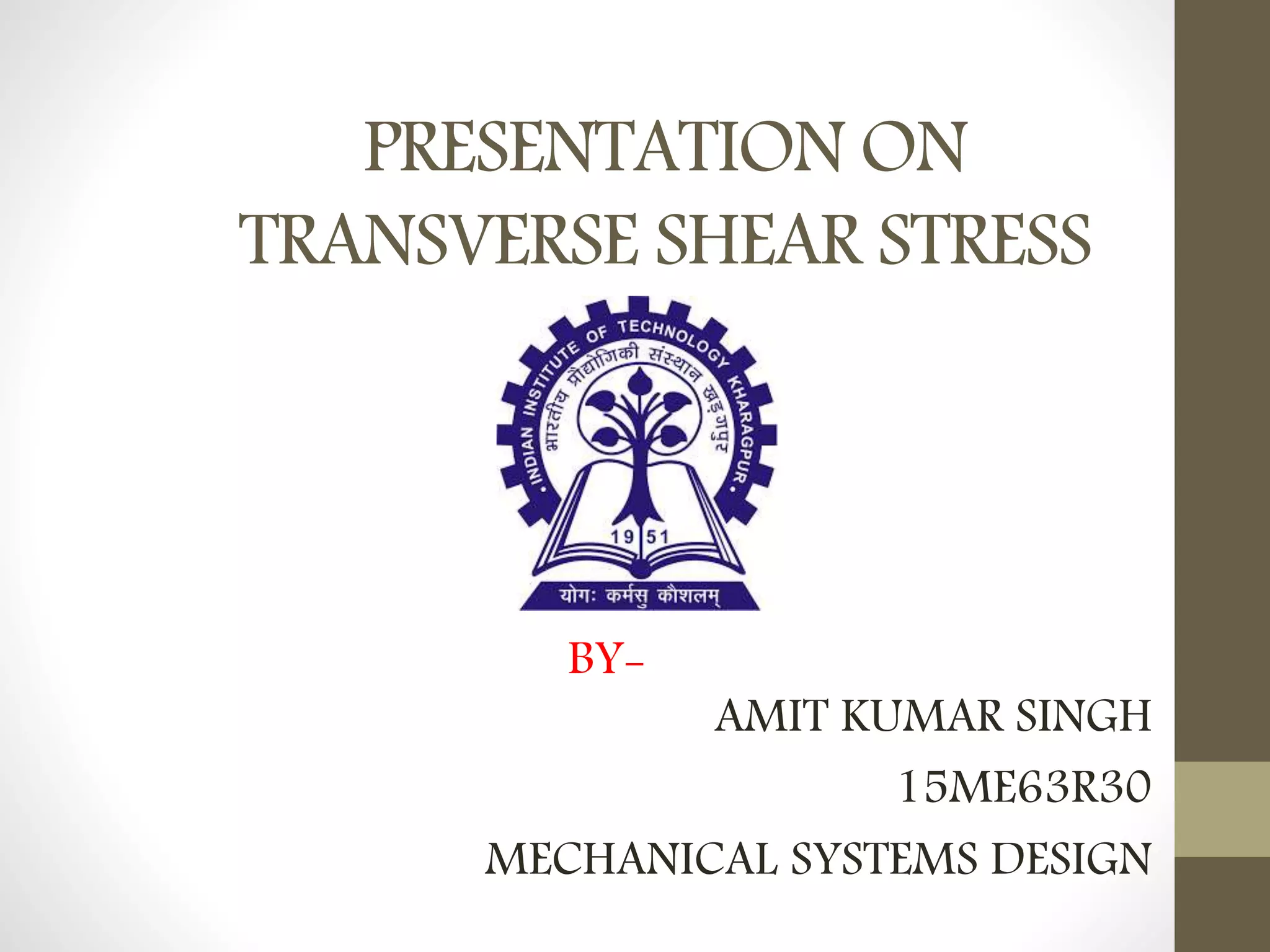Transverse shear stress | PPTX