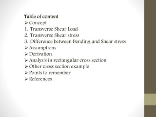 Transverse shear stress | PPTX