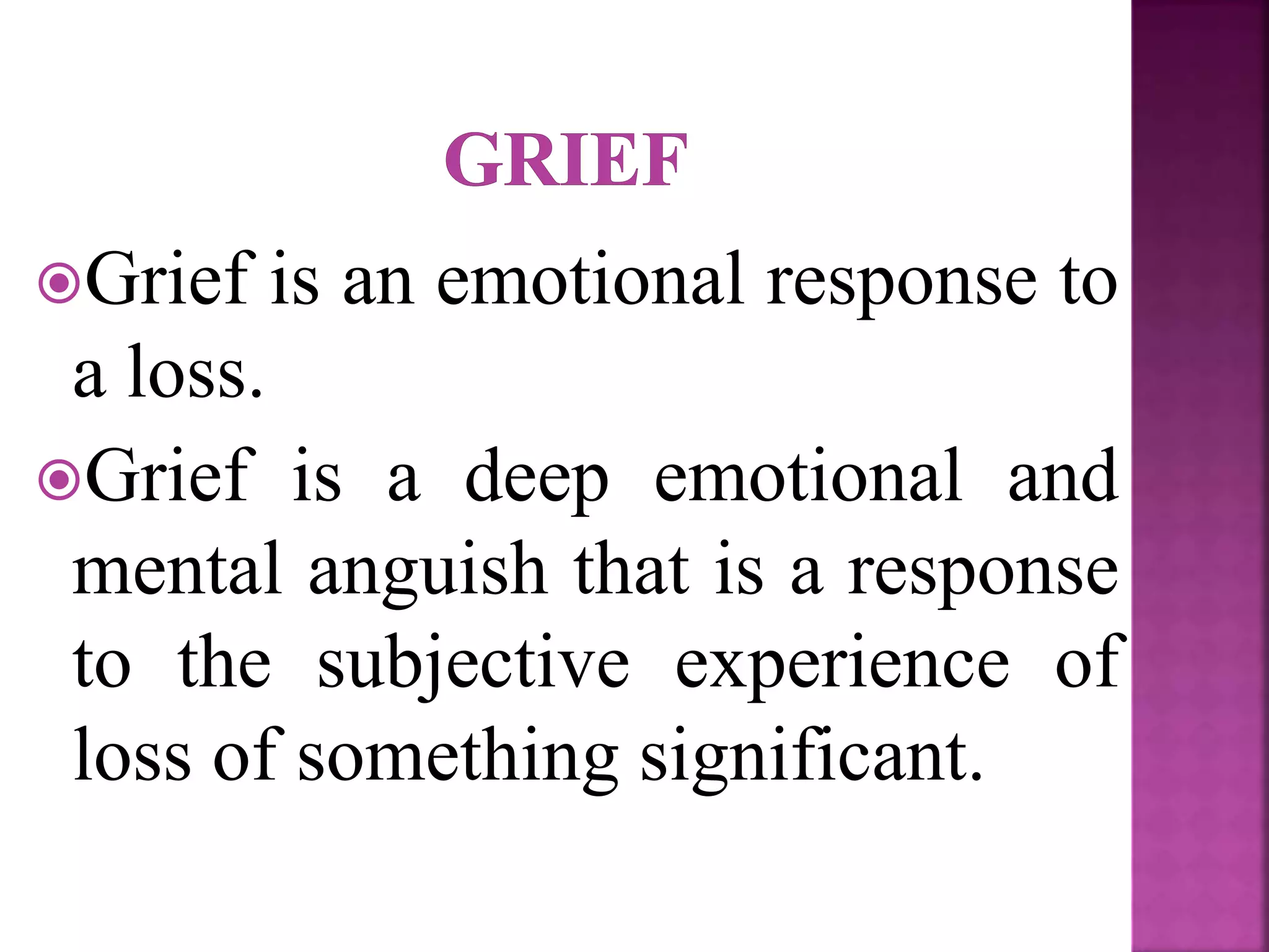 Loss and Grief | PPTX