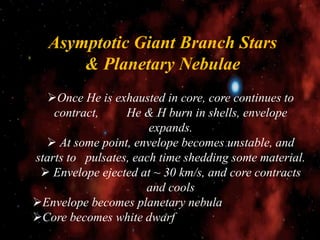 Planetary nebulae formation | PPTX