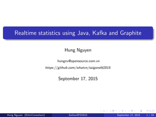 Realtime statistics using Java, Kafka and Graphite | PPT