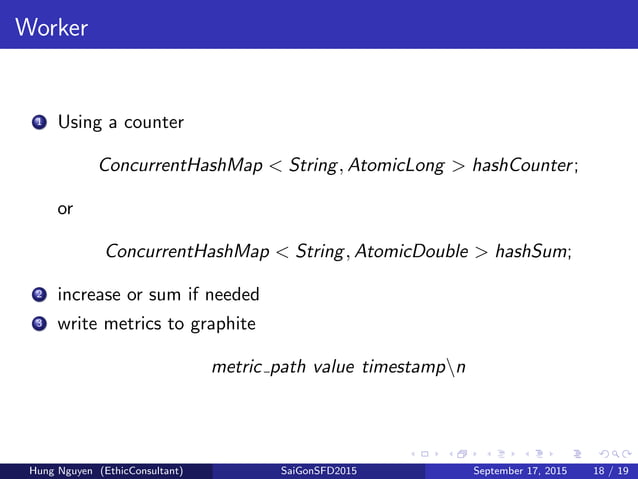 Realtime statistics using Java, Kafka and Graphite | PPT