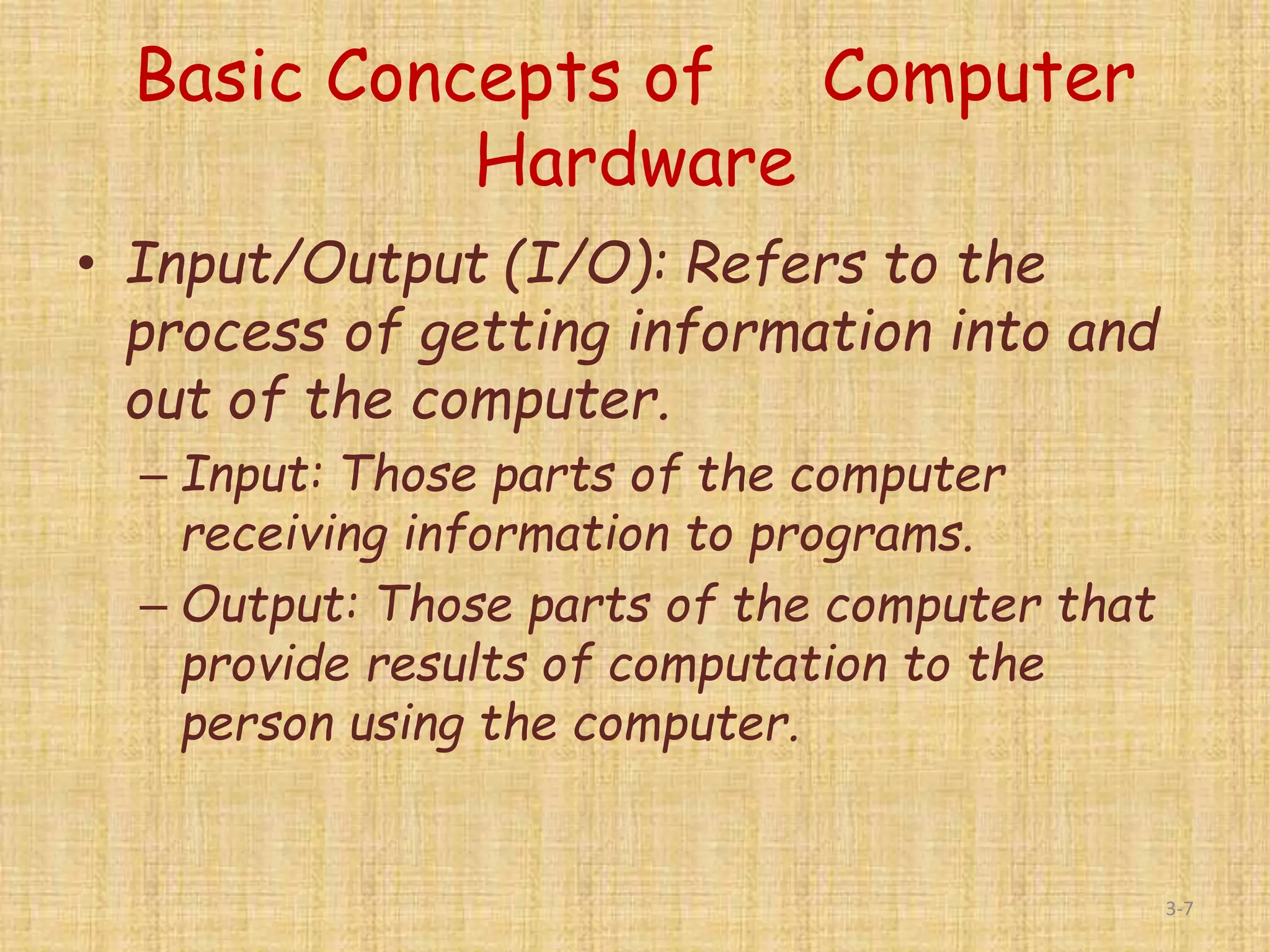The Components of Computer | PPTX | Data Storage and Warehousing | Computing