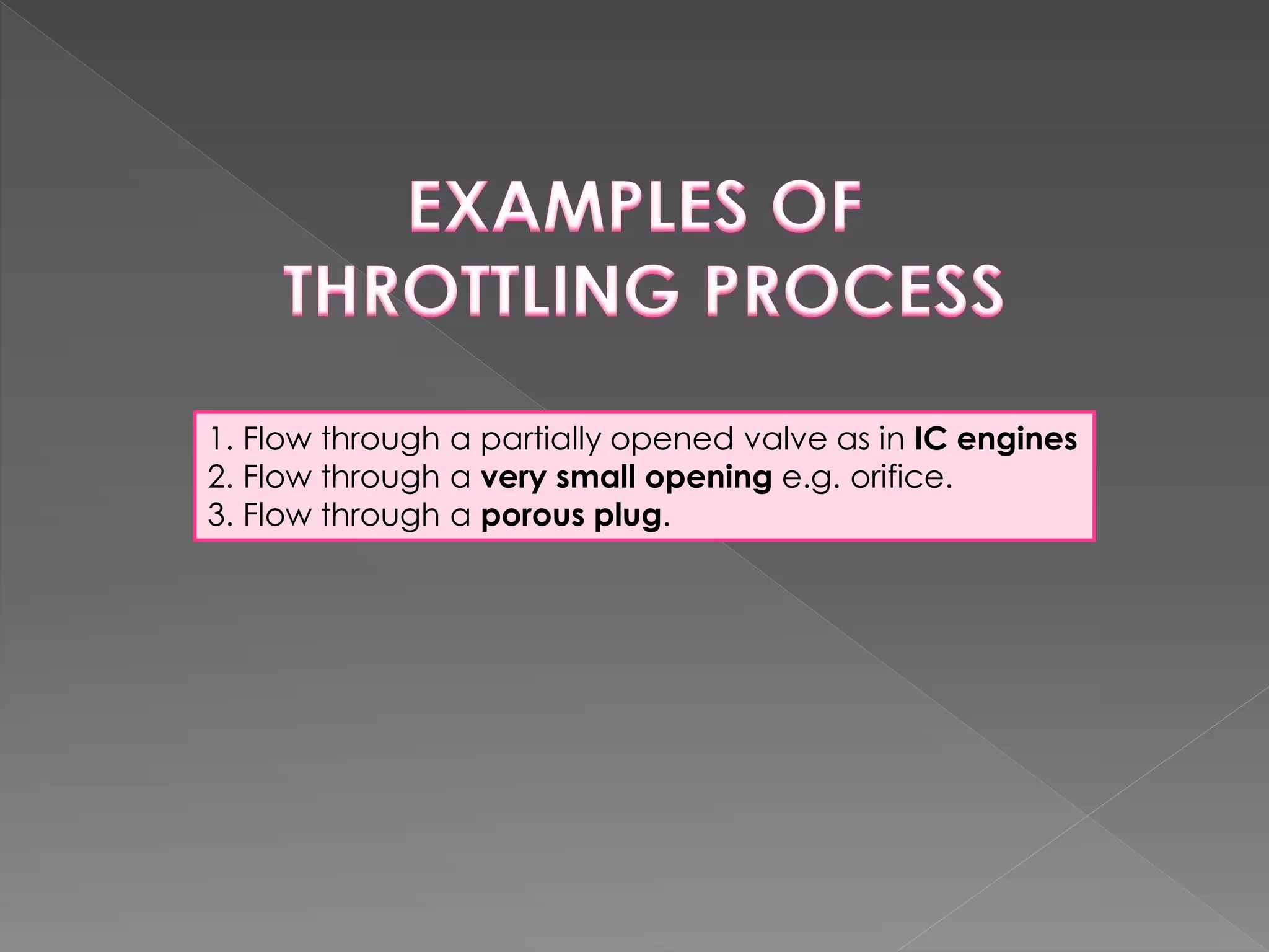 Throttling Process Ppt