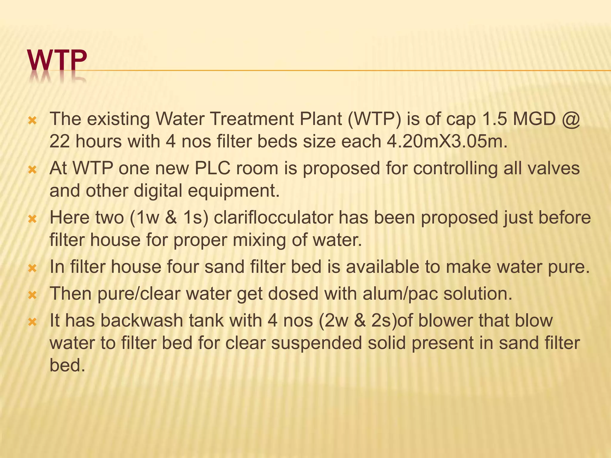 Presentation on water treatment plant | PPTX
