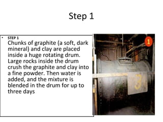 manufacturing of the pencil step by step 4 a | PPT